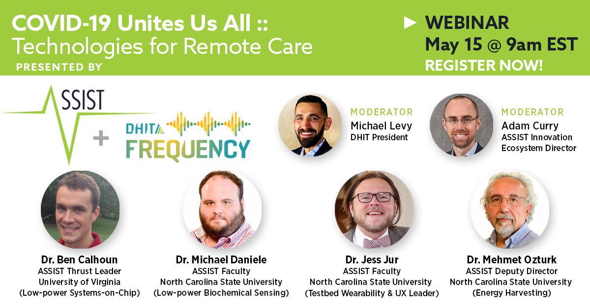 ASSIST Center and DHIT Create Virtual Incubator to Advance Remote Care